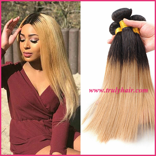 Color 1B/27 hair natural straight,# 1B/27